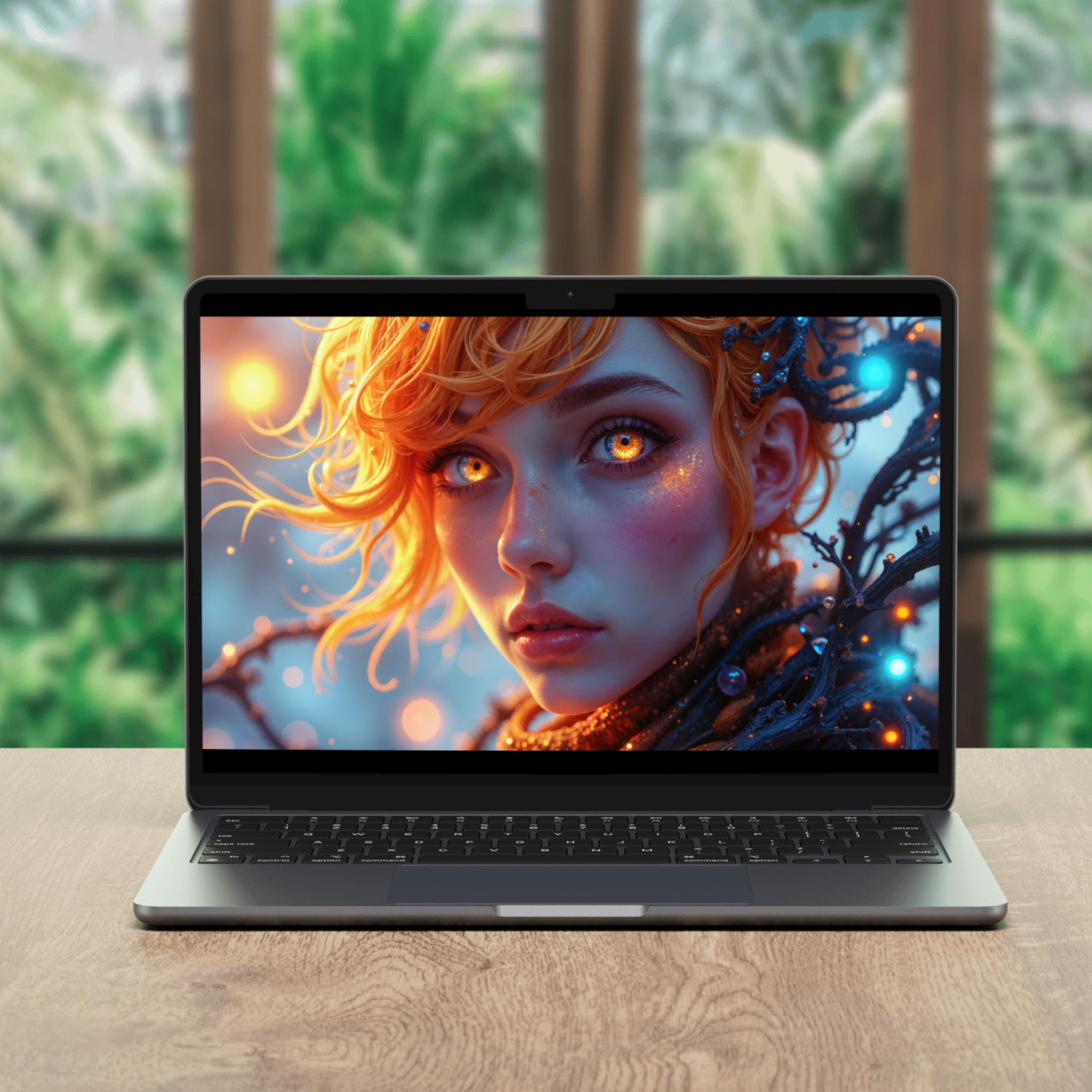Vibrant Desktop Wallpaper Bundle of Stunning Cyberpunk Neon Art Digital ...