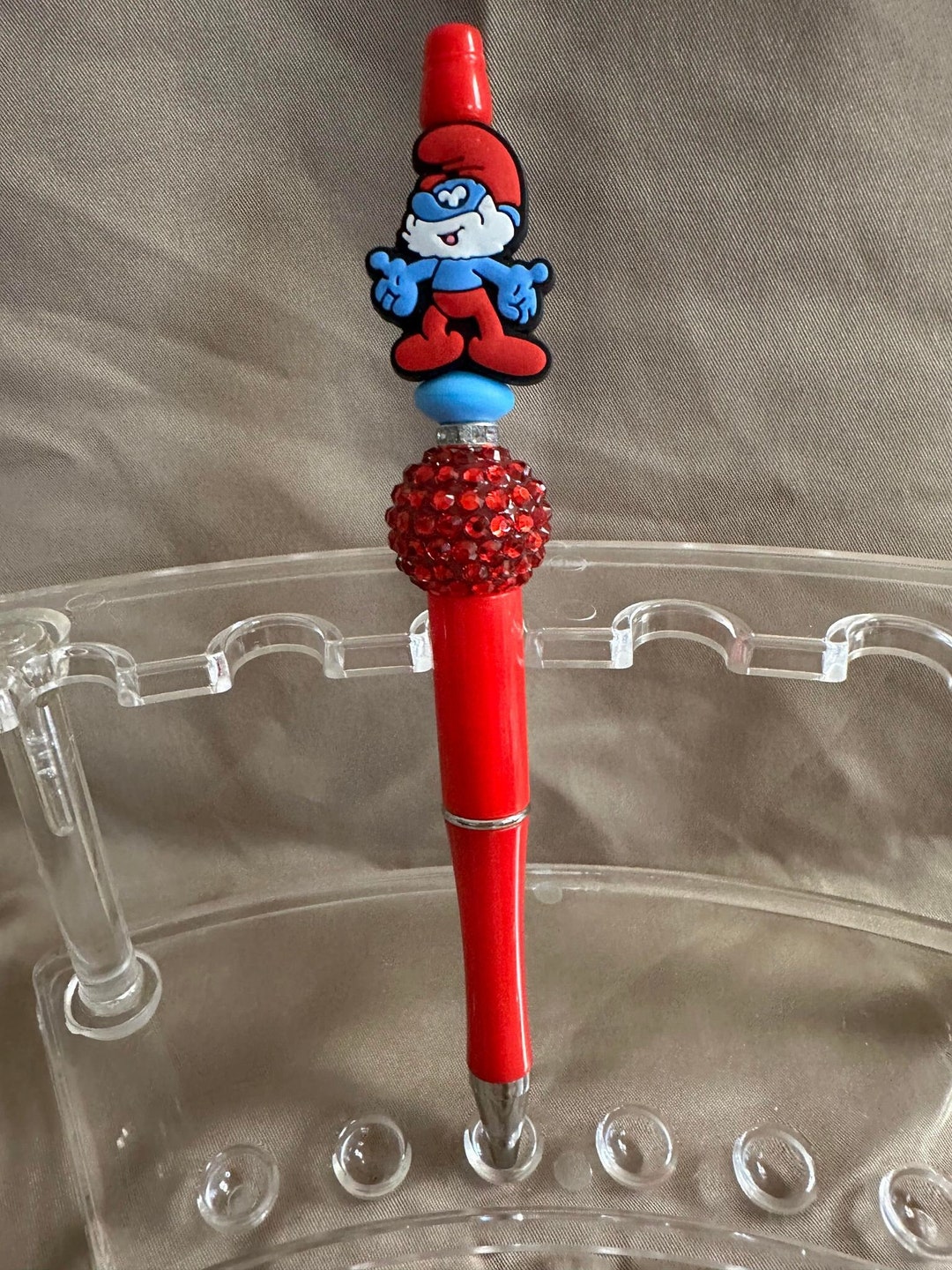 Blue Papa Smurf Beaded Focal Pen - Etsy