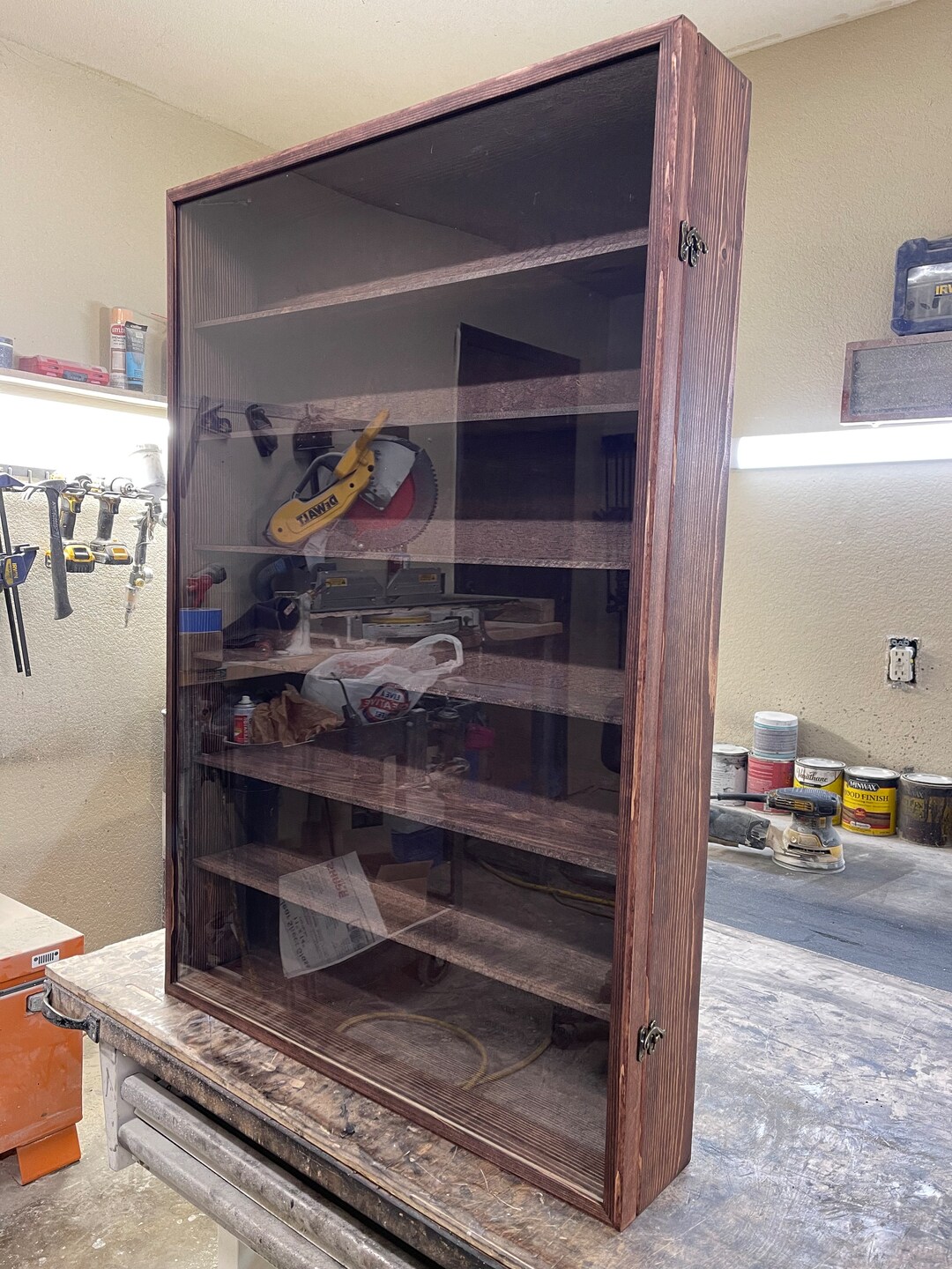 24x36 4 Shadow Box With Shelves, Custom Sizes Available, Tempered Glass ...