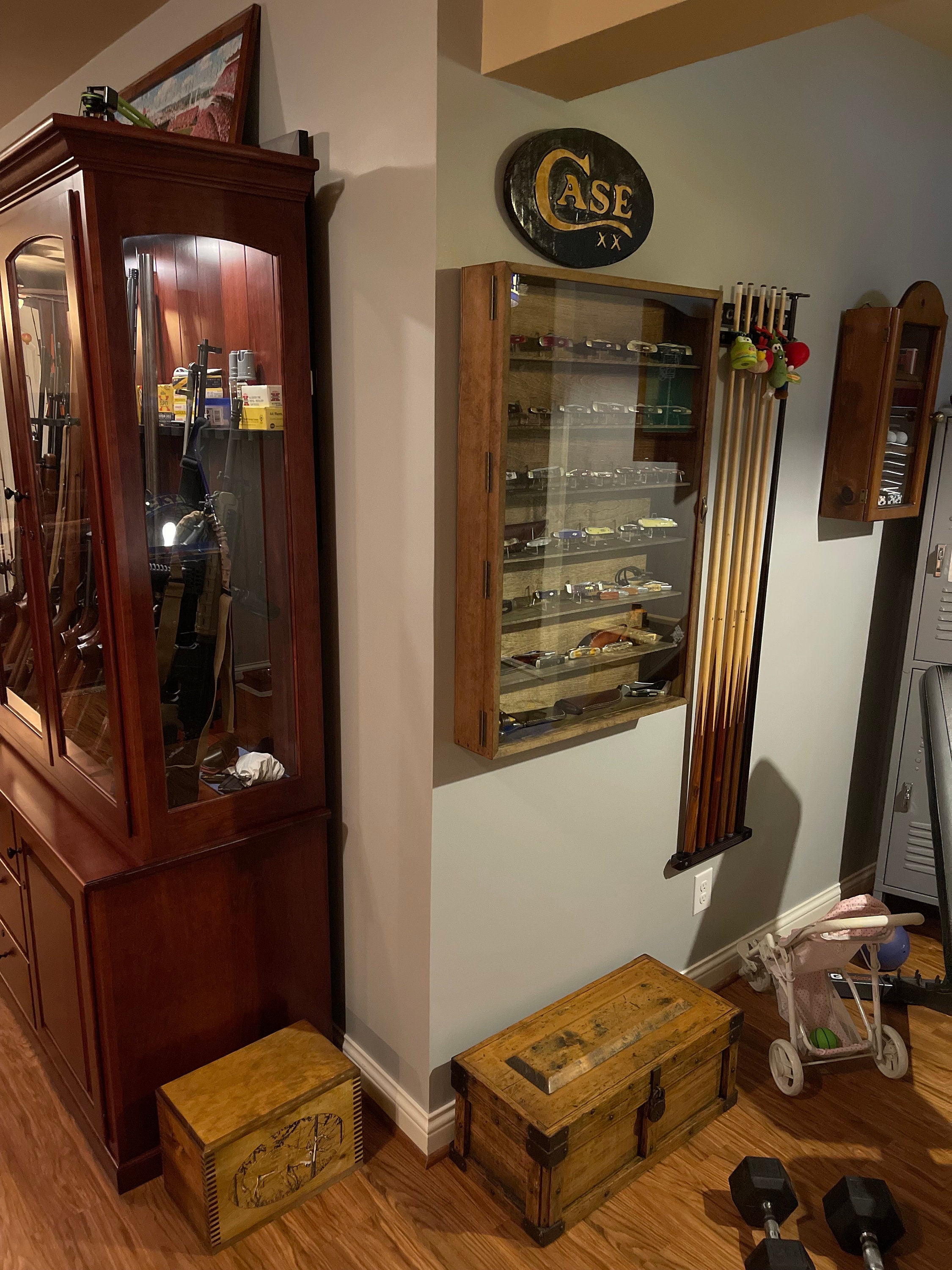 24x36 4 Custom Shadow Box With Lid, 5 Shelves, Wood Backing, Tempered ...