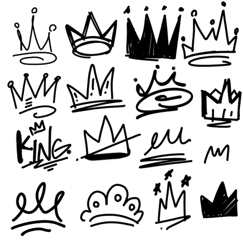 Crown Bundel Graffiti Clipart ( Hand Drawn by Me ) - Crown Clip Art PNG ...