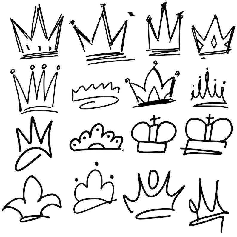 Crown Bundel Graffiti Clipart ( Hand Drawn by Me ) - Crown Clip Art PNG ...