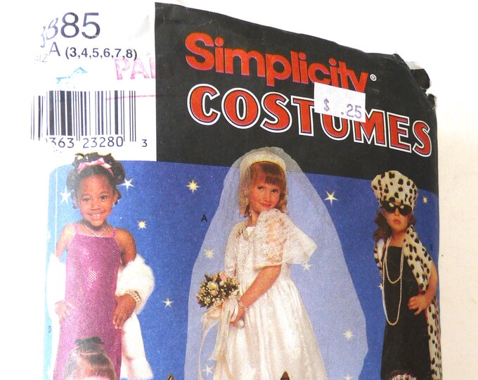 Simplicity 8885 Vintage Sewing Pattern Costumes 3 = 8 Children Bride ...