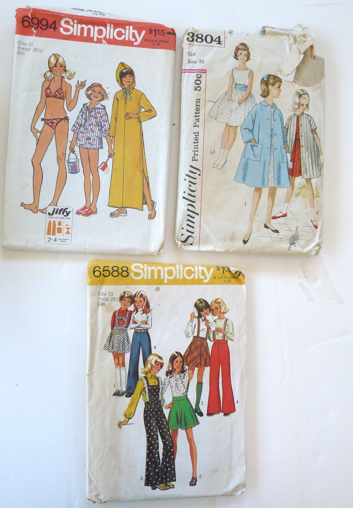 Size 10 Girls Lot 7 Vintage Sewing Patterns 40s 70s Beach Dress Coat - Etsy