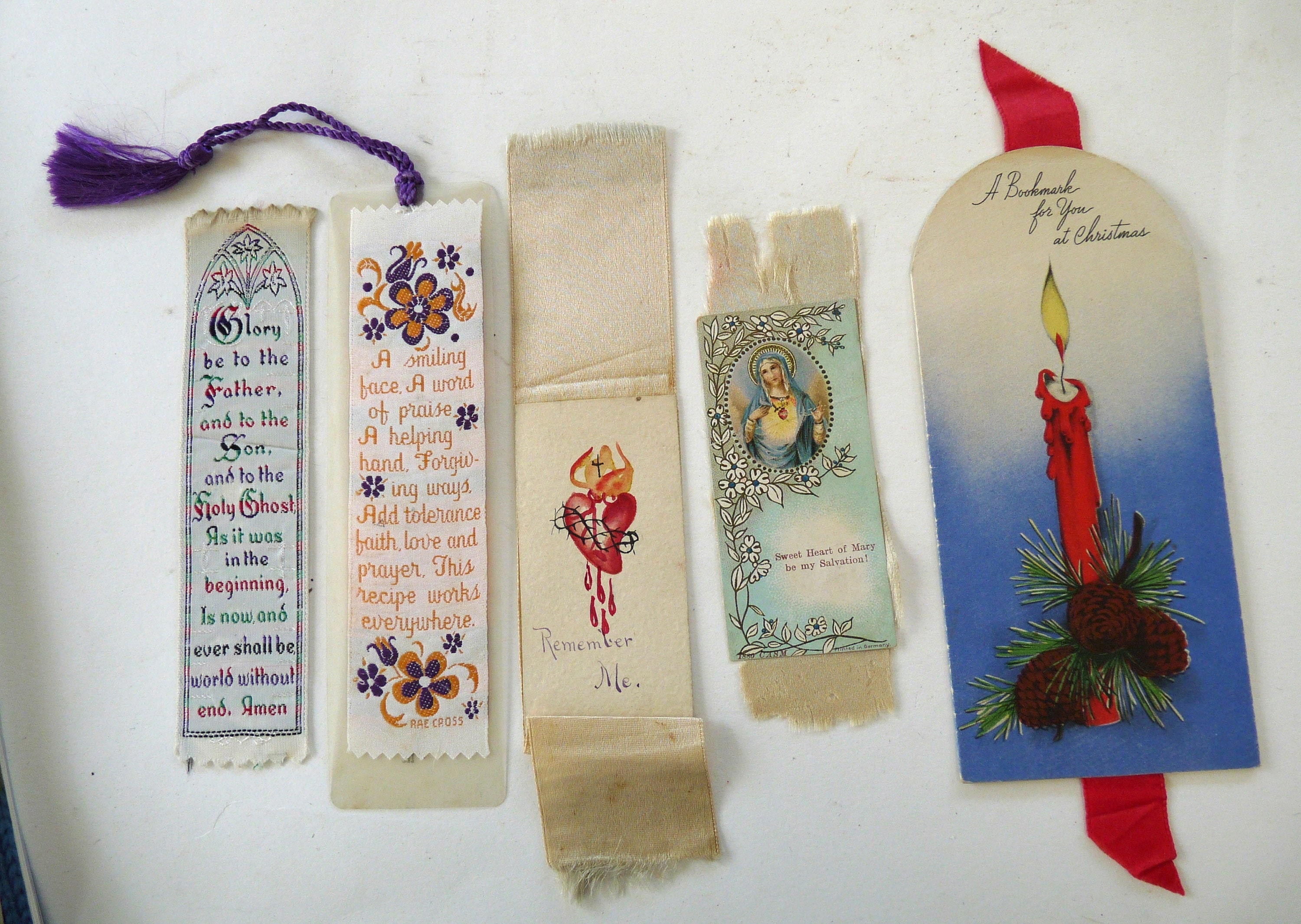 5 Religious Vintage Antique Bookmarks Catholic Xmas - Etsy