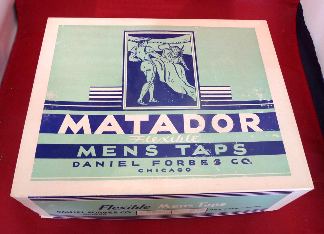 Vintage Matador Mens Taps Advertising Shoe Box Forbes Chicago Dance ...