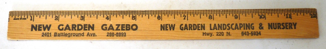Vintage New Garden Landscaping & Nursery Advertising Ruler 12" Wood ...