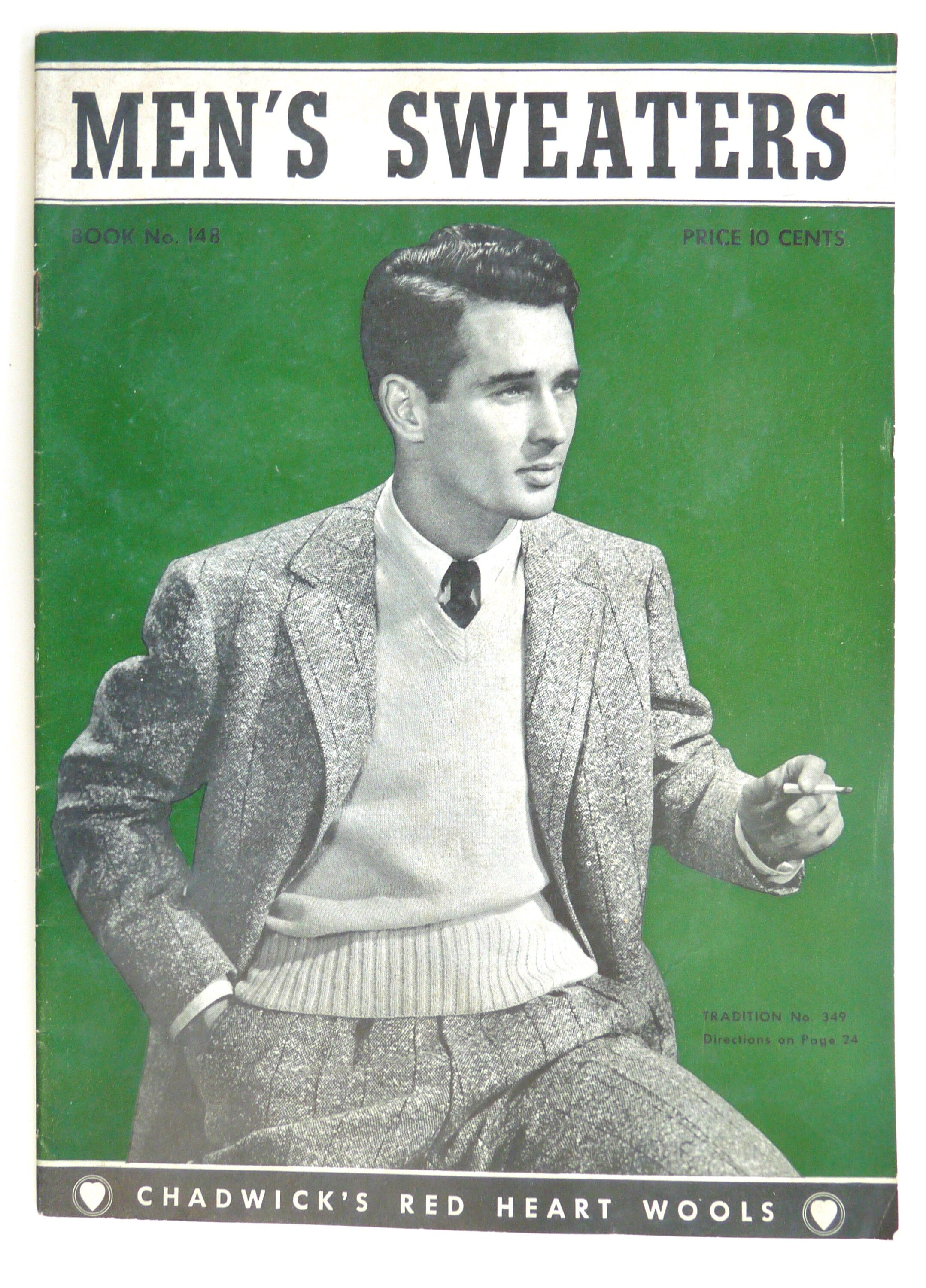 Men's Sweaters Book No. 148 Vintage Knitting Pattern Book Vintage ...