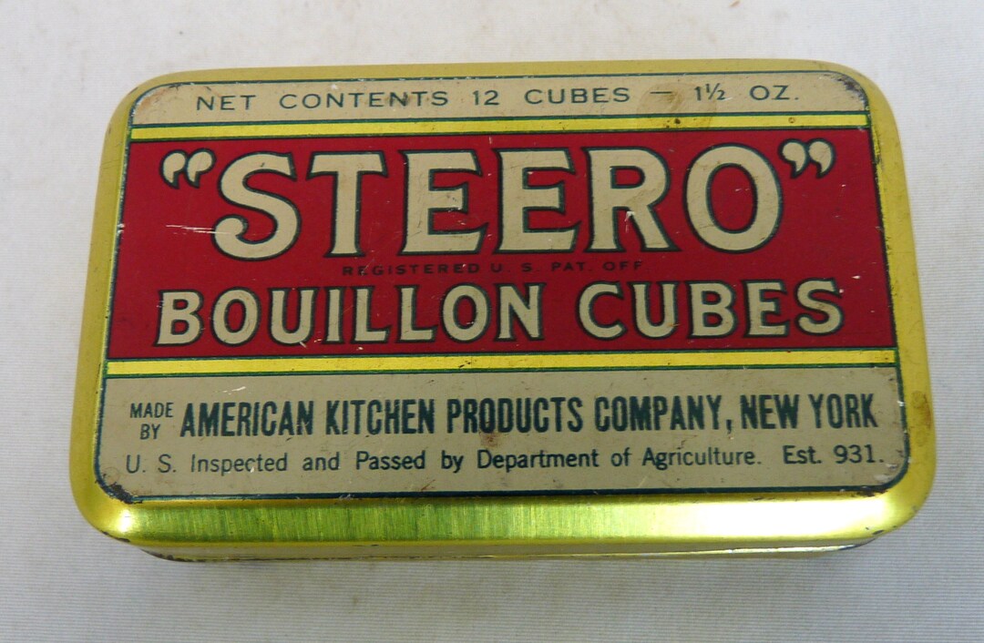 Steero Bouillon Cubes Advertising Tin American Kitchen NY Food - Etsy