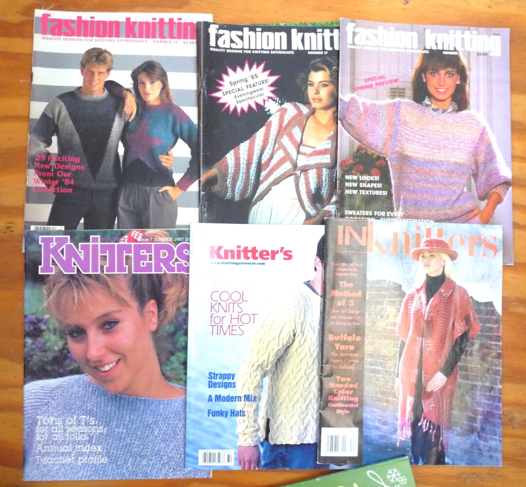 11 Vintage Knitting Magazines Patterns Knitters Fashion Holiday Gifts ...
