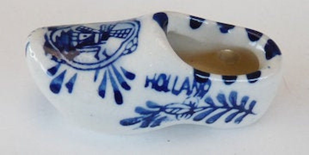 Delft Miniature Souvenir Porcelain Wooden Shoe From Holland China ...