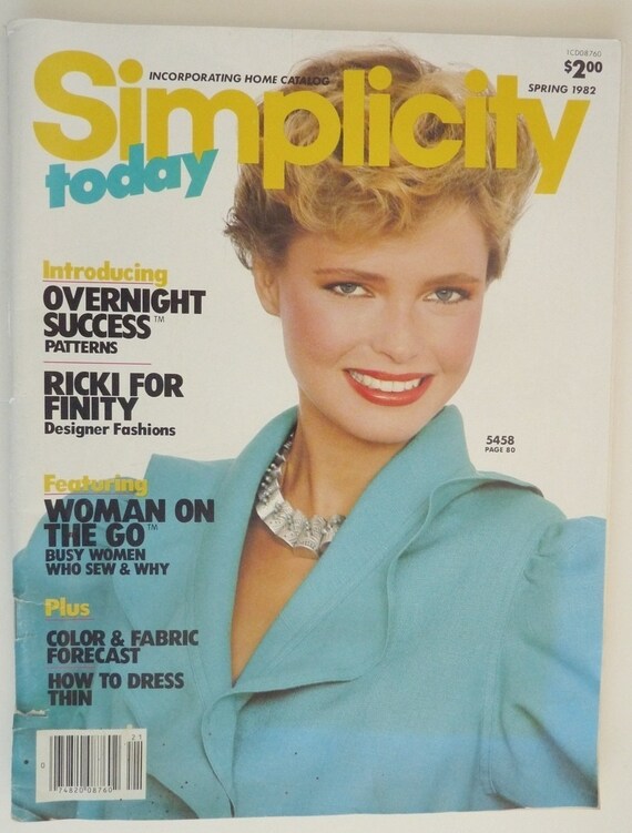 Simplicity Today Sewing Pattern Magazine Spring 1982 Vintage | Etsy