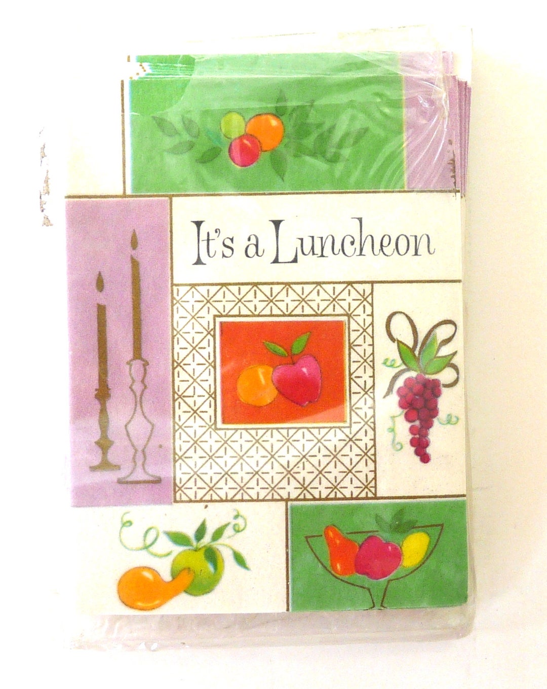 10 Luncheon Invitation Cards American Greeting Vintage 1940 50 Fruit ...