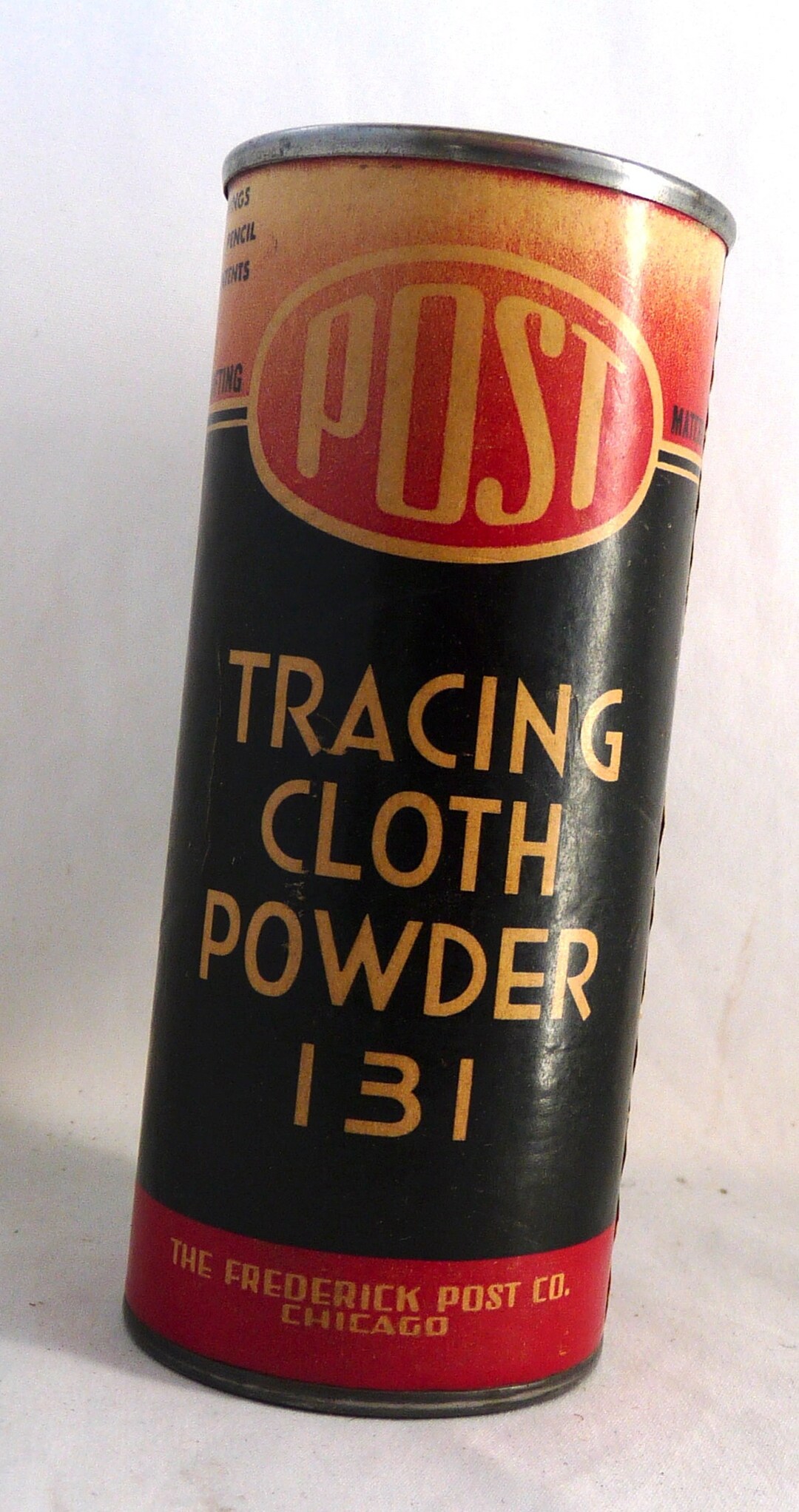 Vintage Post Tracing Cloth Powder Drafting Advertising Tin Shaker ...