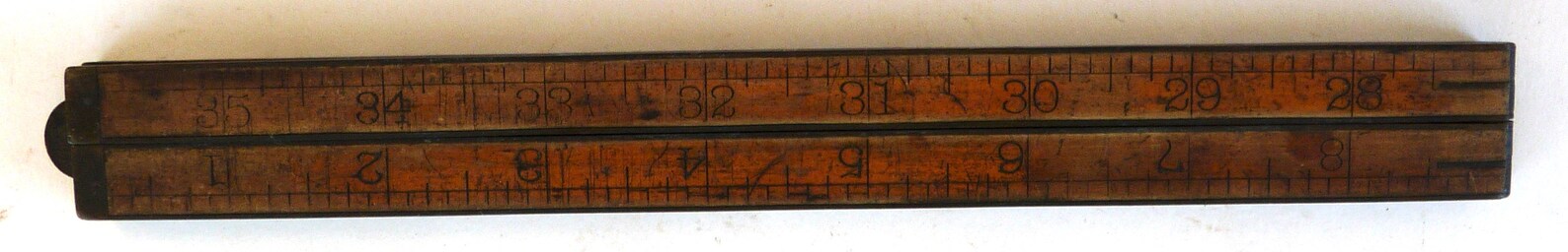 Stanley No. 66 3/4 Boxwood 36 Inch Brass Folding Ruler Antiqaue Vintage ...
