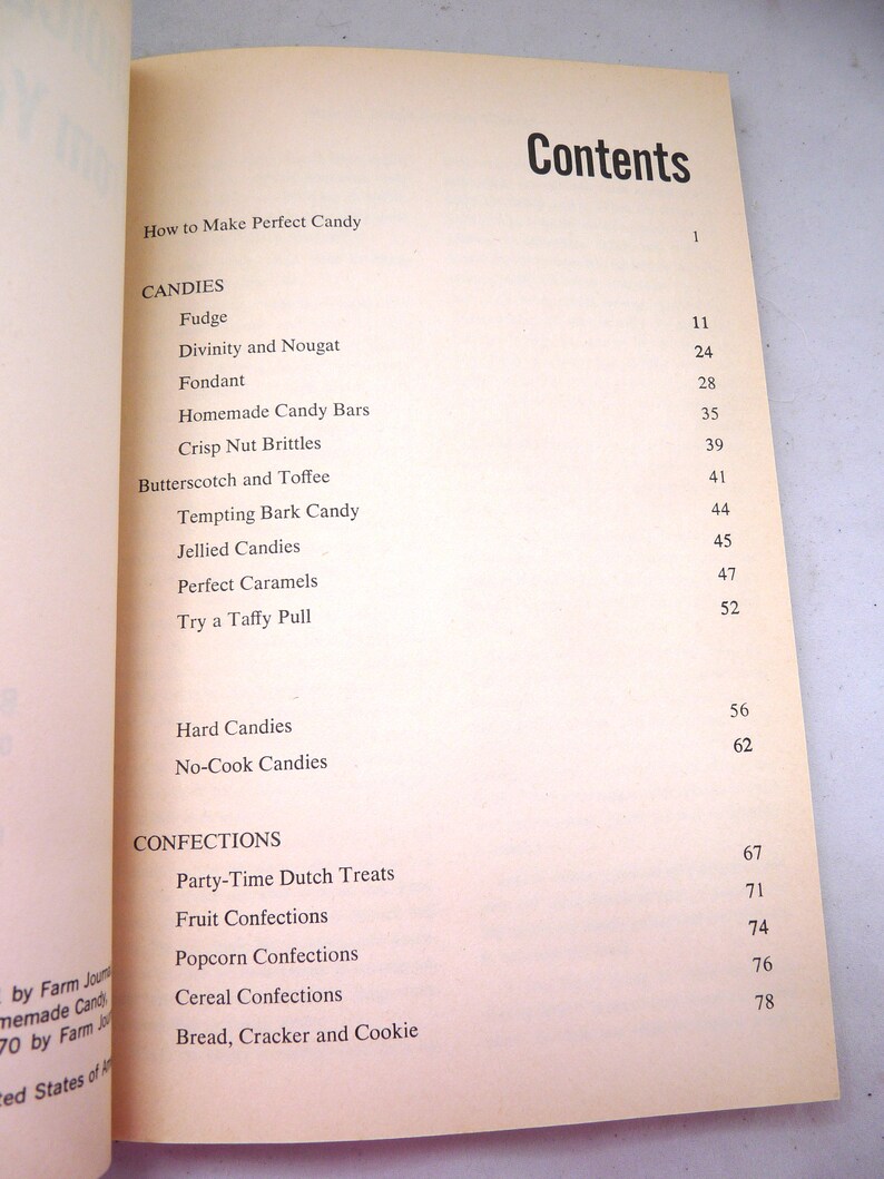 Choice Candy From Your Own Kitchen Farm Journal Vintage Cookbook - Etsy