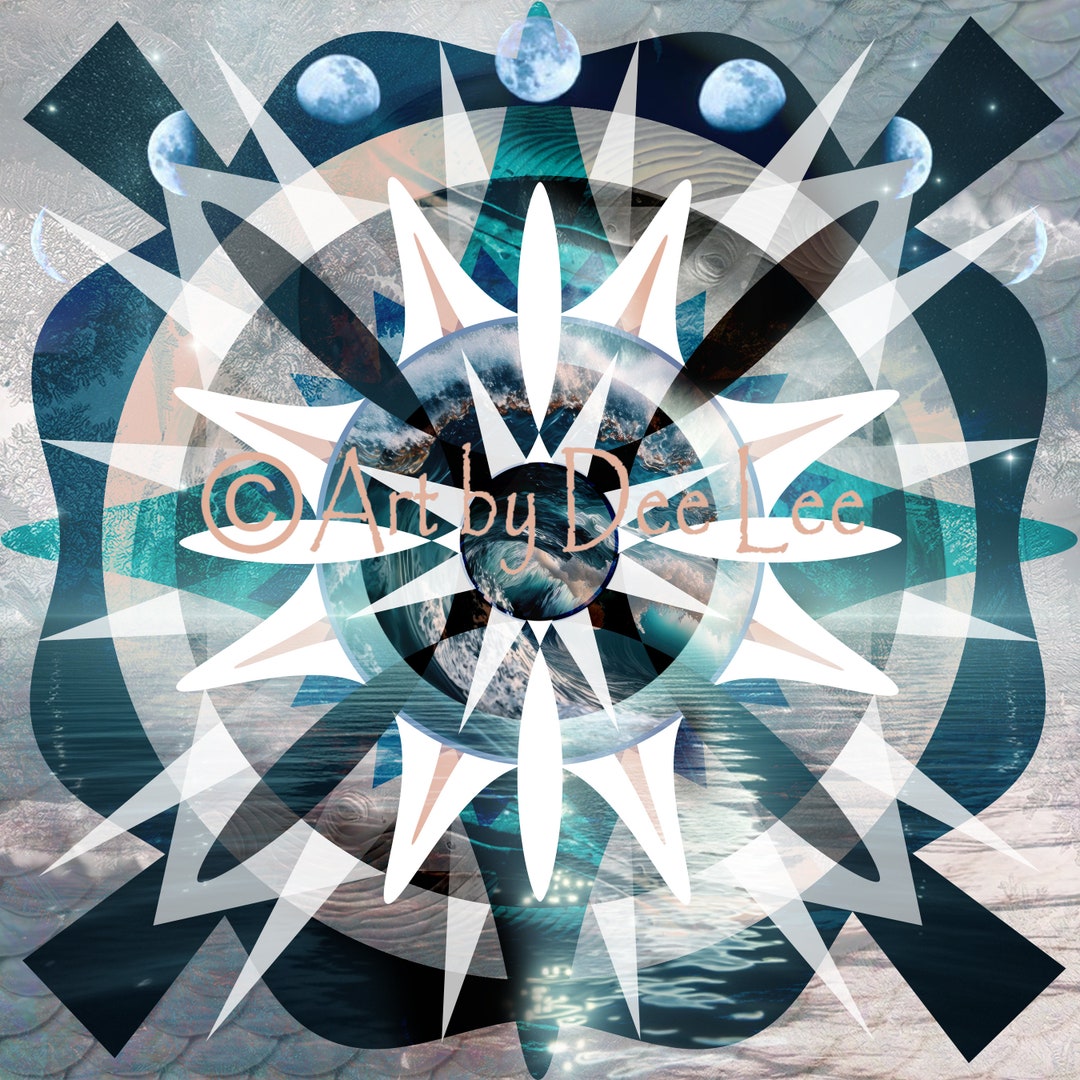 Water Element Mandala Canvas Print - Etsy