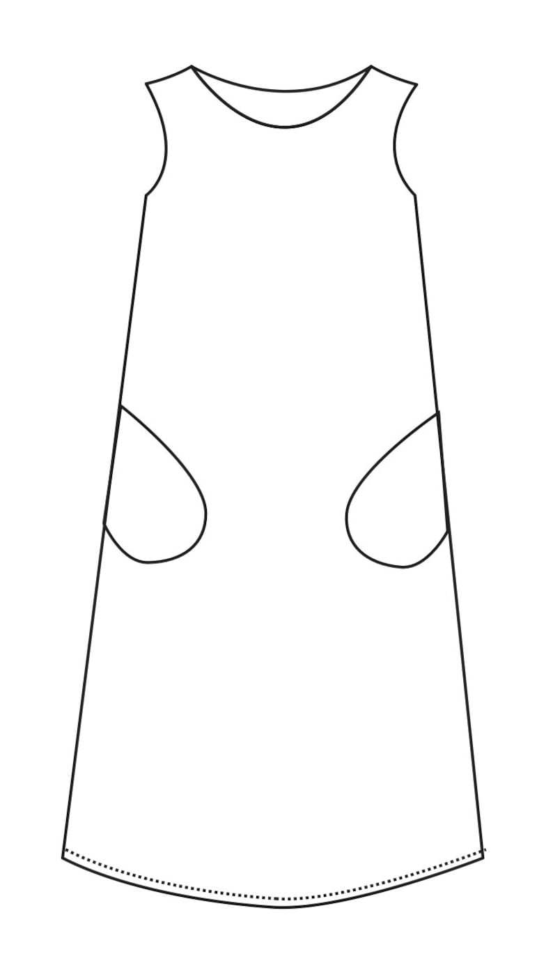 Shift Dress With Pockets Sewing Pattern PDF Instant Download - Etsy