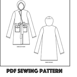 Raincoat PDF Sewing Pattern With Sew Along Tutorial - Etsy