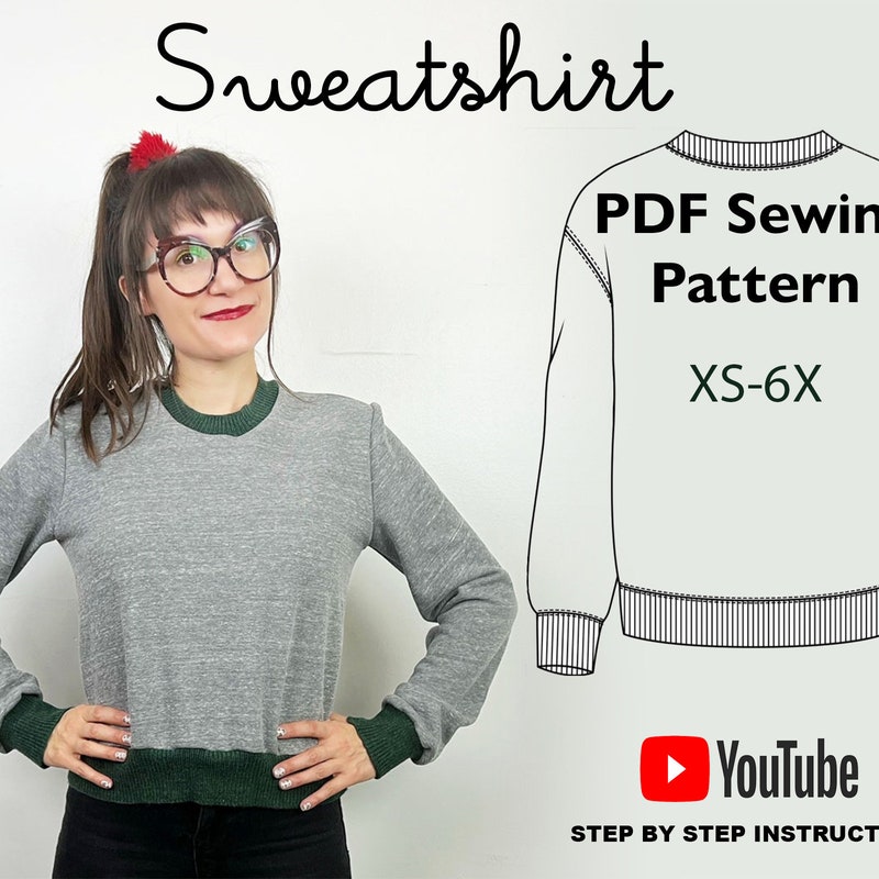 Crew Neck Sweatshirt - Etsy