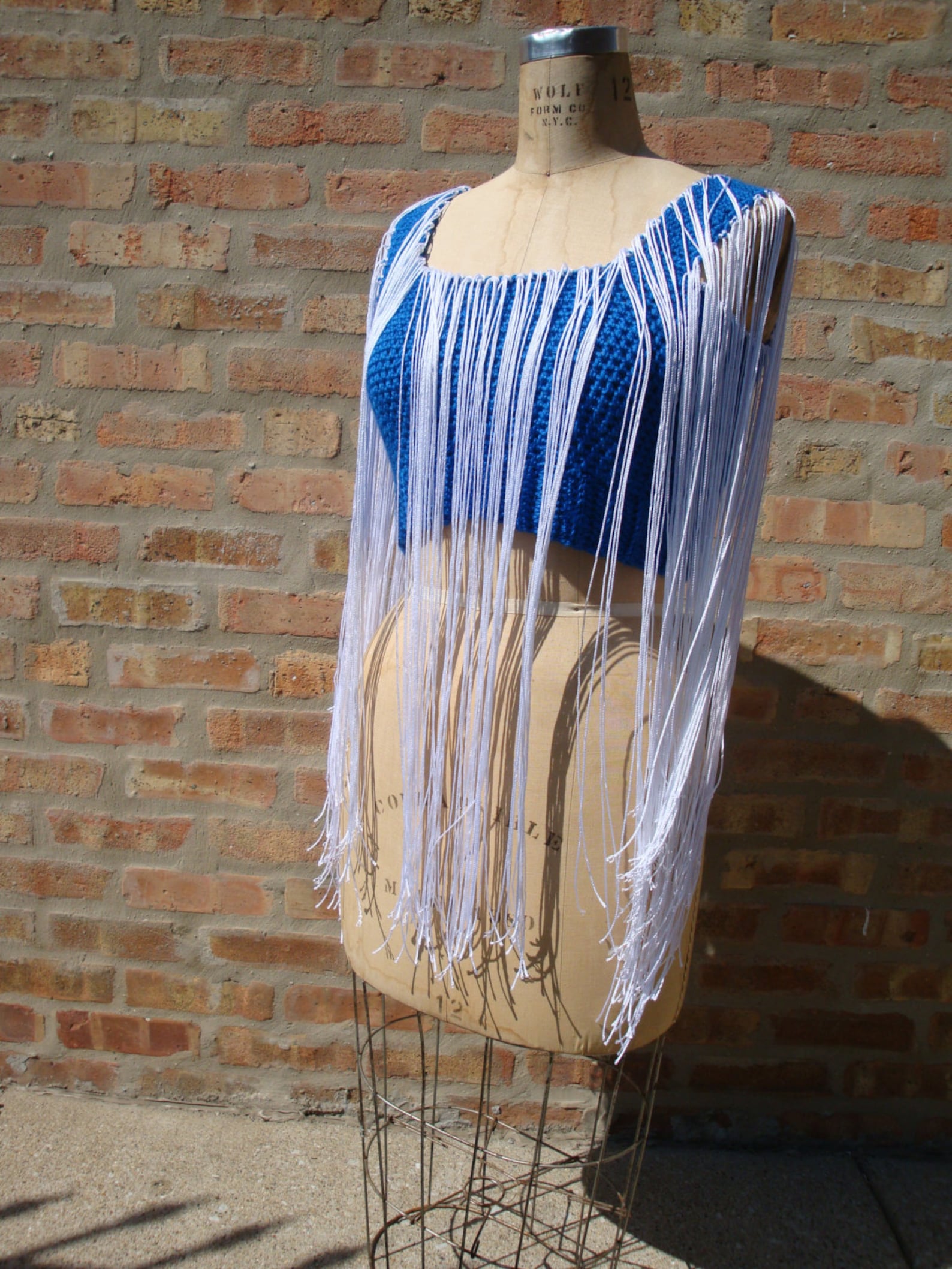 Festival Halter Top Fringed Tank Top Royal Blue Tank Top - Etsy