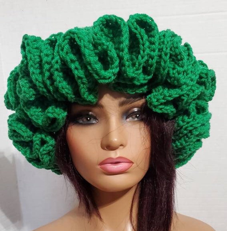 Ruffled Crochet Hat Crochet Hat Ruffled Hat St. Patricks - Etsy