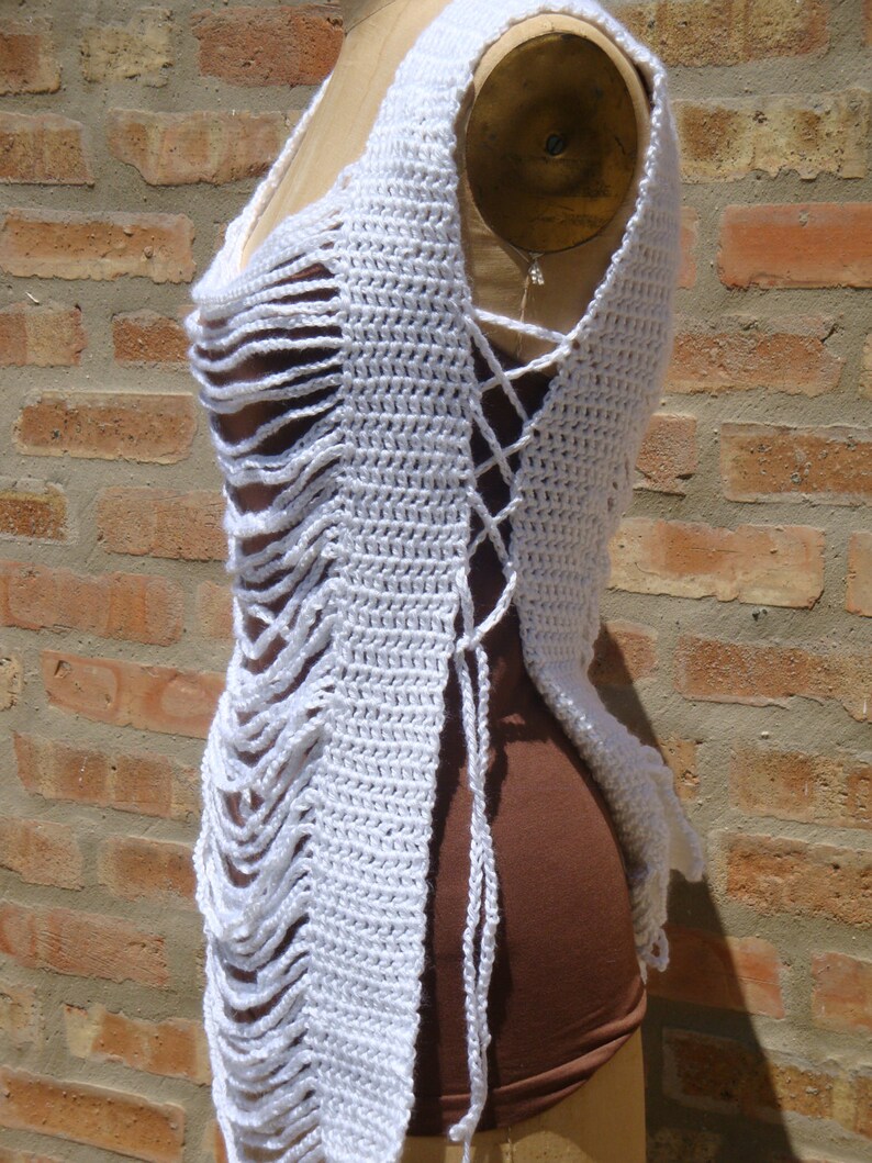 Crochet Tank Top Chain Link Collection All White Custom - Etsy