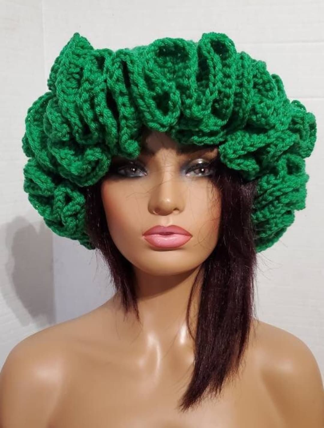 Ruffled Crochet Hat - Crochet Hat - Ruffled Hat - St. Patricks Day Hat ...