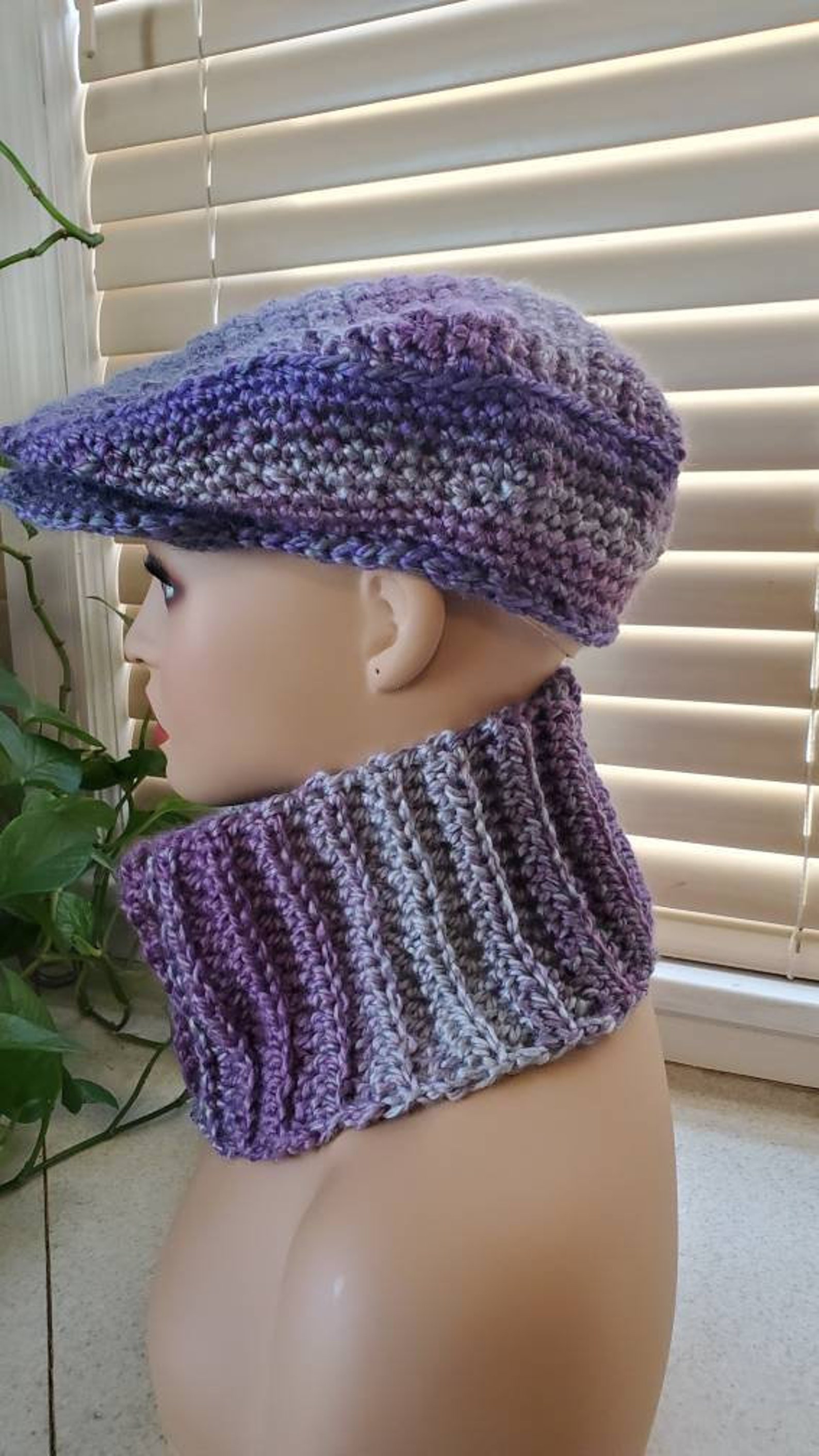 Crochet Cap and Scarf / Crochet Hat Set / Crochet Kango Styled | Etsy