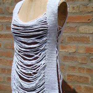 Crochet Tank Top Chain Link Collection All White Custom - Etsy