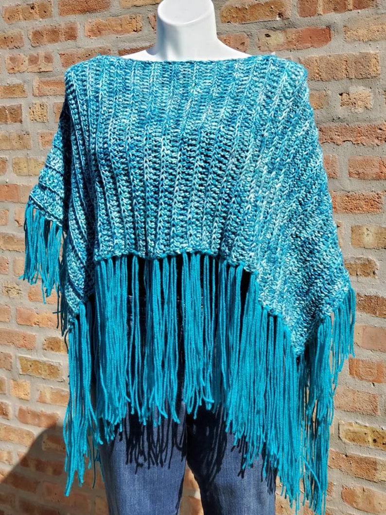 Aqual Blue Poncho / Hat / Scarf and Mask Set / Crochet Poncho/ - Etsy