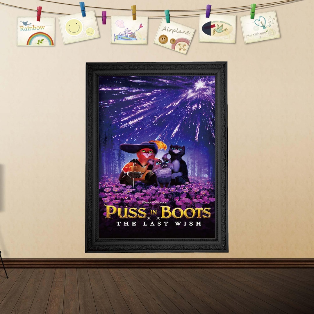 Puss in Boots the Last Wish Movie Poster, Canvas Poster, Customized ...