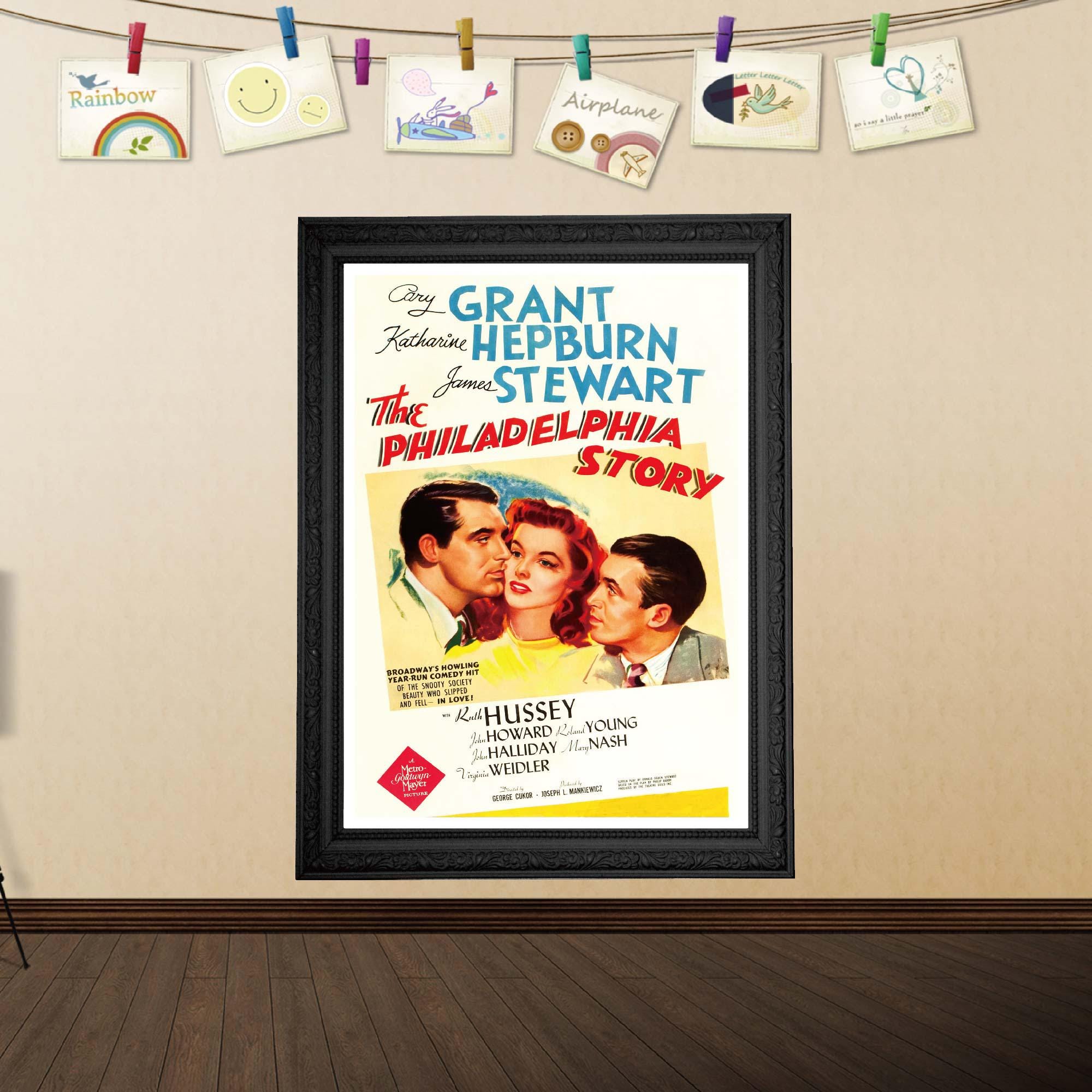 The Philadelphia Story (1940) Movie Poster, Canvas Poster, Home Decor ...