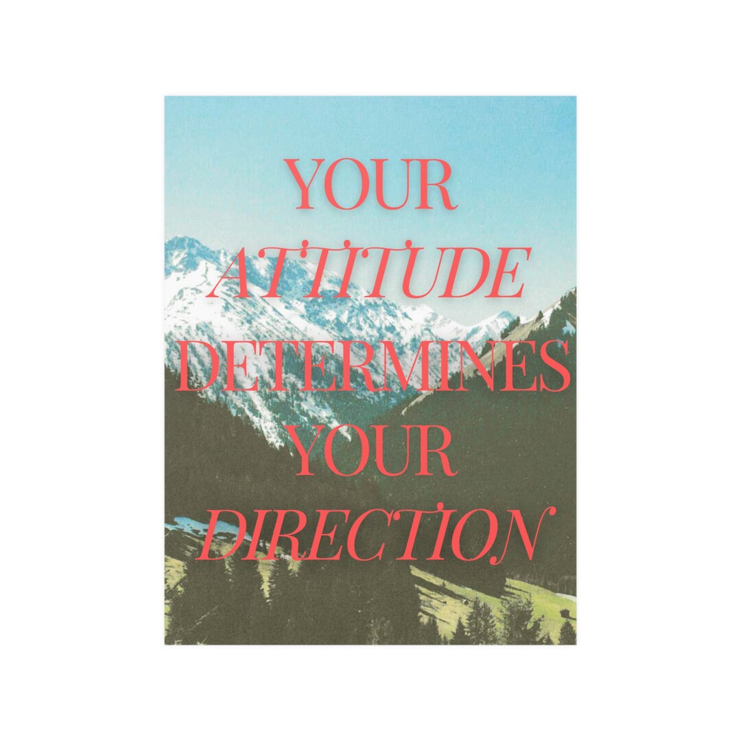Attitude Inspirational Classroom Poster - Etsy
