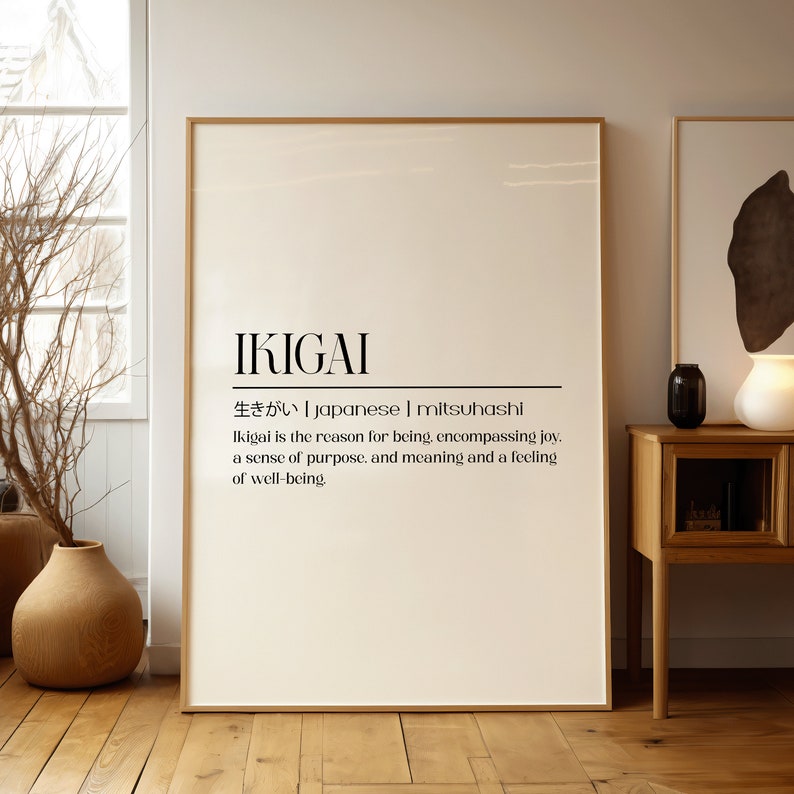 Ikigai Posters 3 Pack, Ikigai Minimal Art Quotes Wall Print Painting ...