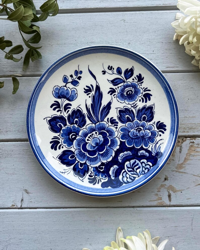 Vintage Delfts Holland Blue and White Collector Plate - Etsy