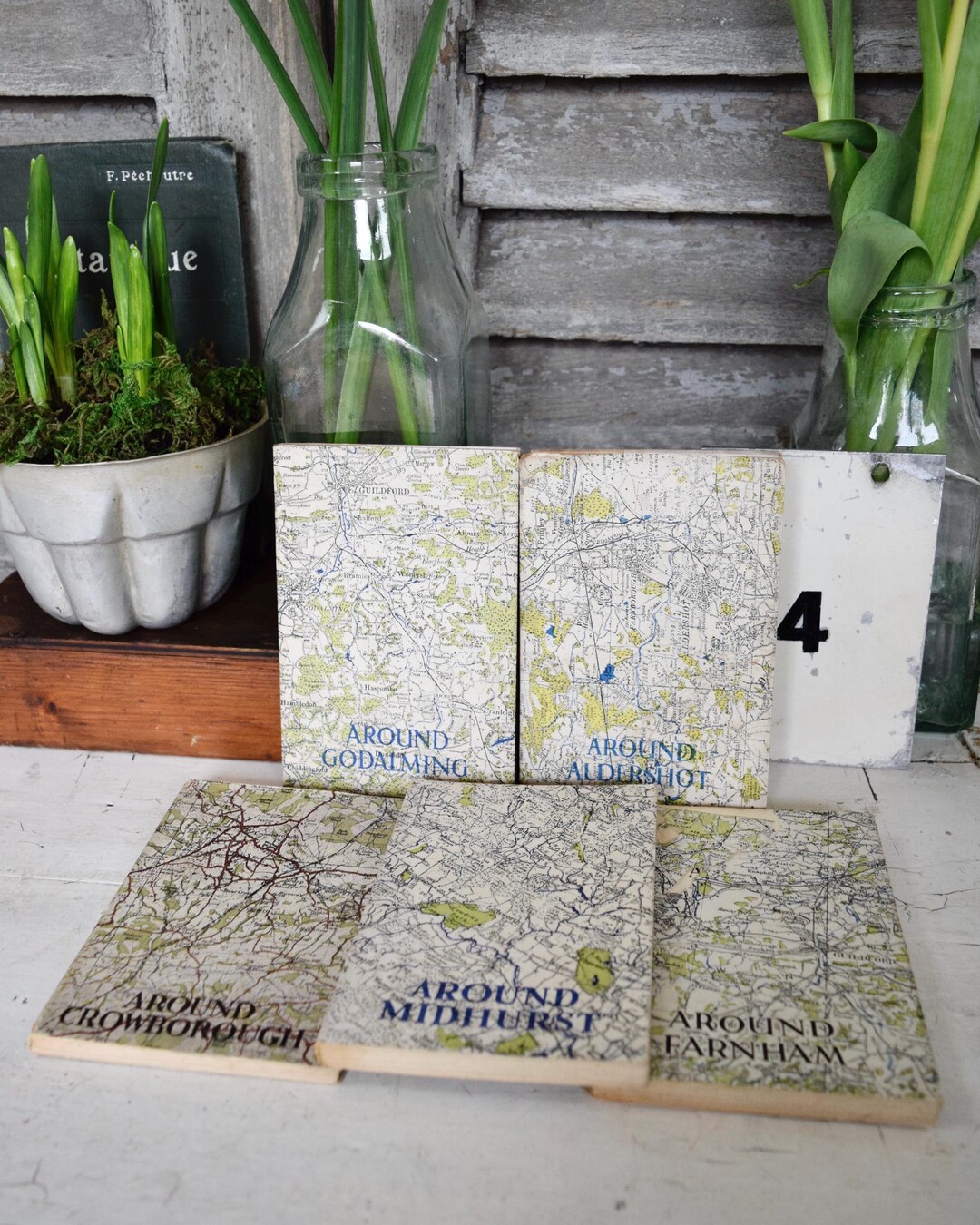 Vintage 1940s Map Footpath Guide Books X5 - Etsy