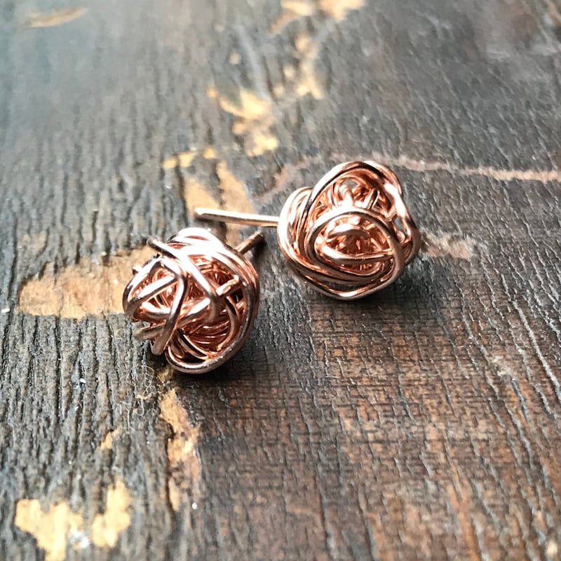 Rose Gold Earrings - Etsy