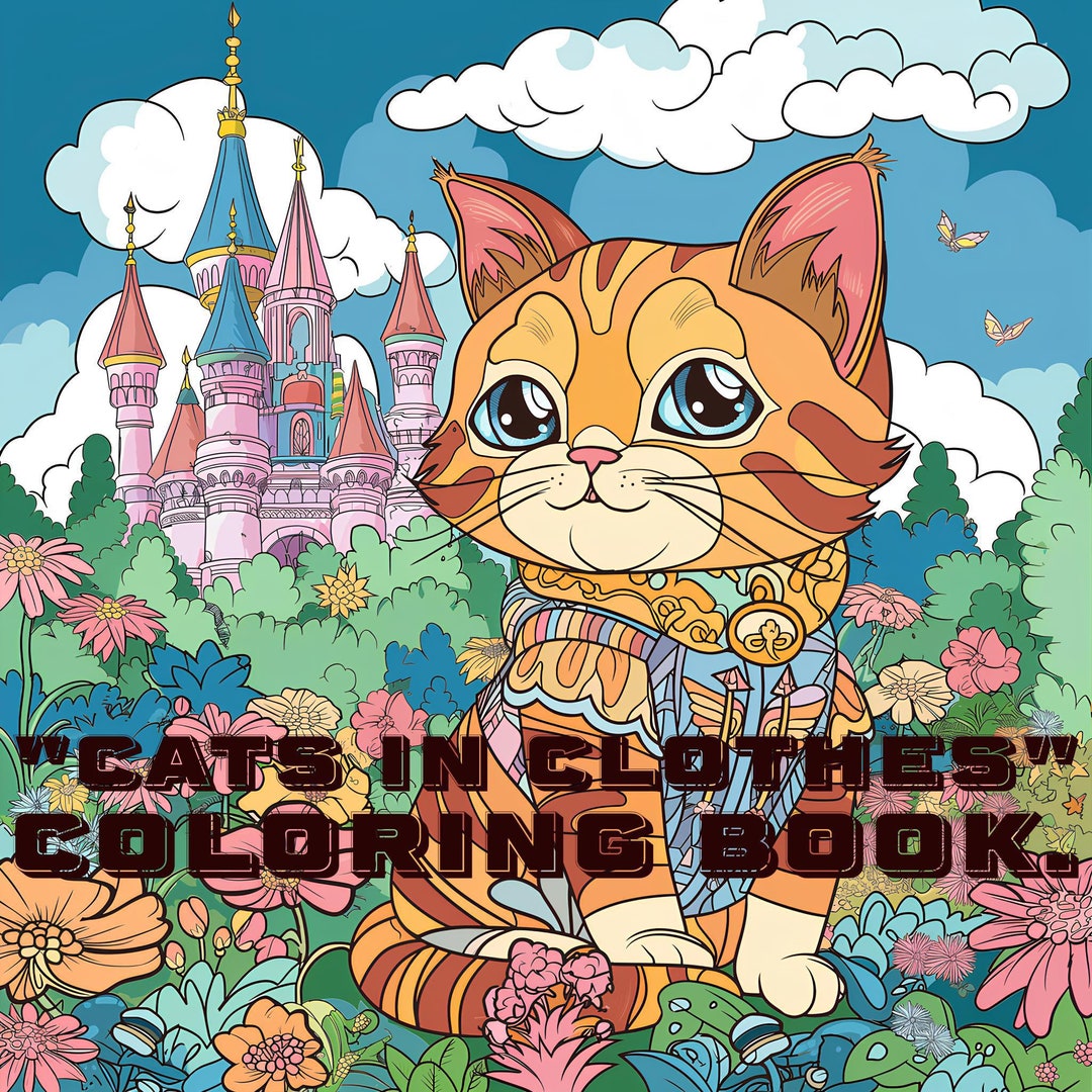Coloring Books With Cute Cats, Coloring Books in Shades of Gray, Adults ...