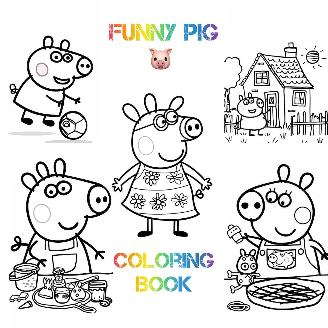 40 Peppa Pig Coloring Books, Coloring Books for Kids, Printable ...
