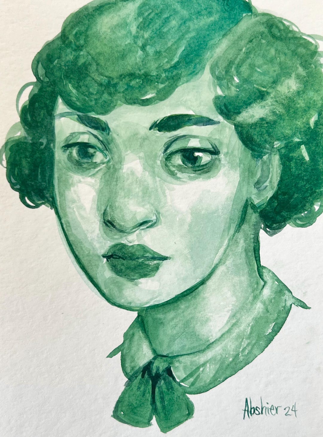 Amy Abshier Original Watercolor Painting “chloe” - Etsy