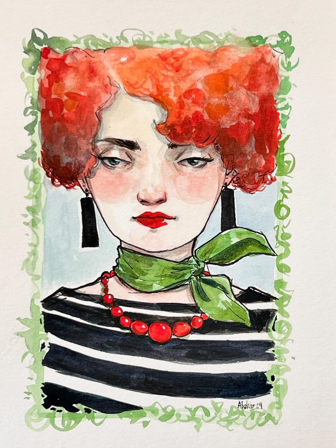 Amy Abshier Original Watercolor Painting “in the Clearing” - Etsy