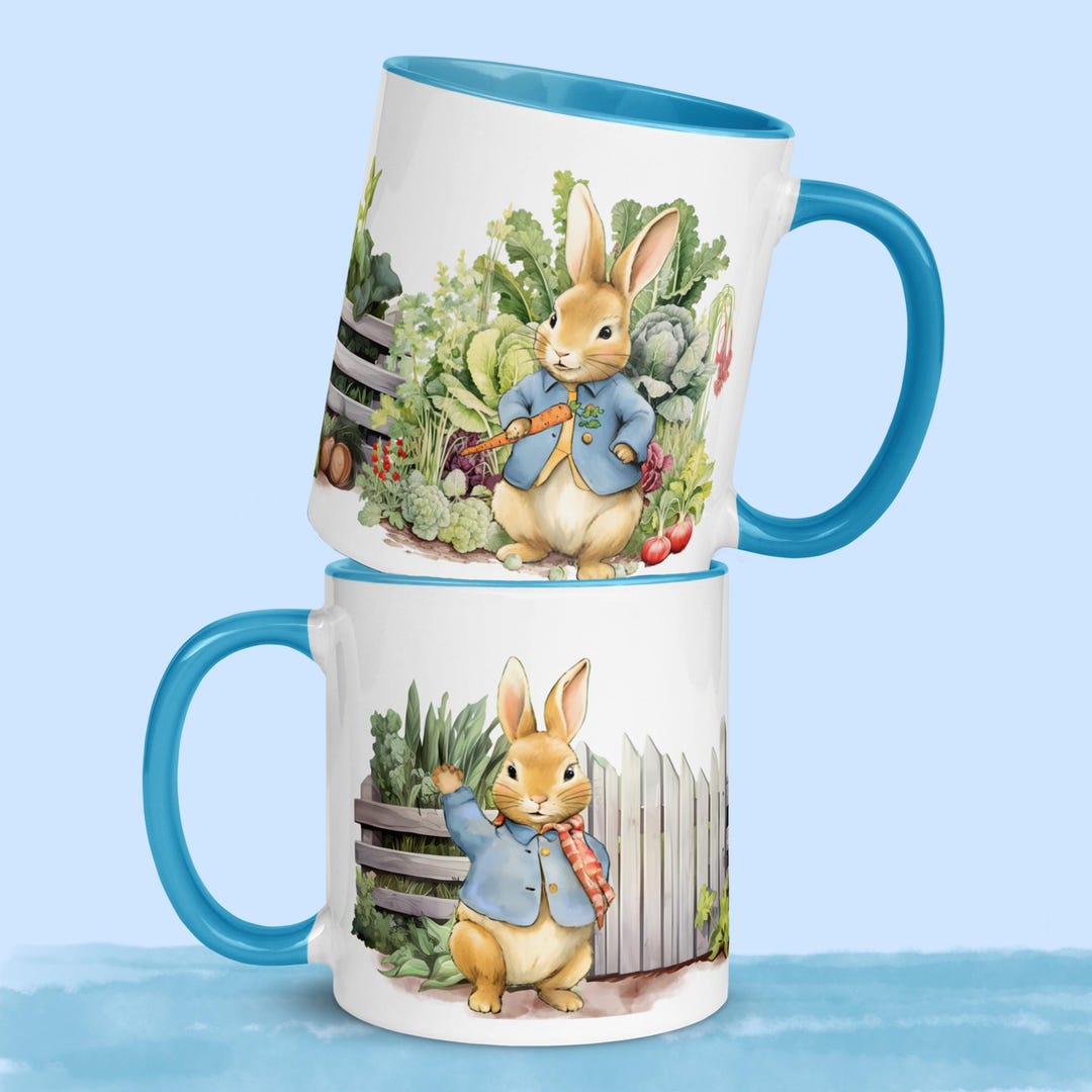 Peter Rabbit Mug, Beatrix Potter Coffee Cup, Peter Rabbit Pottery ...