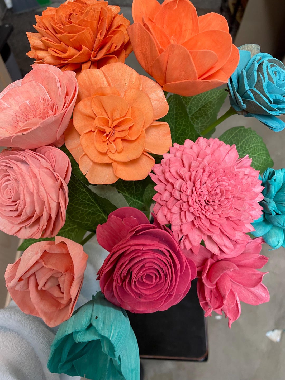 Bulk Hand-dipped Wood Flowers: Custom Colors & Styles - Etsy