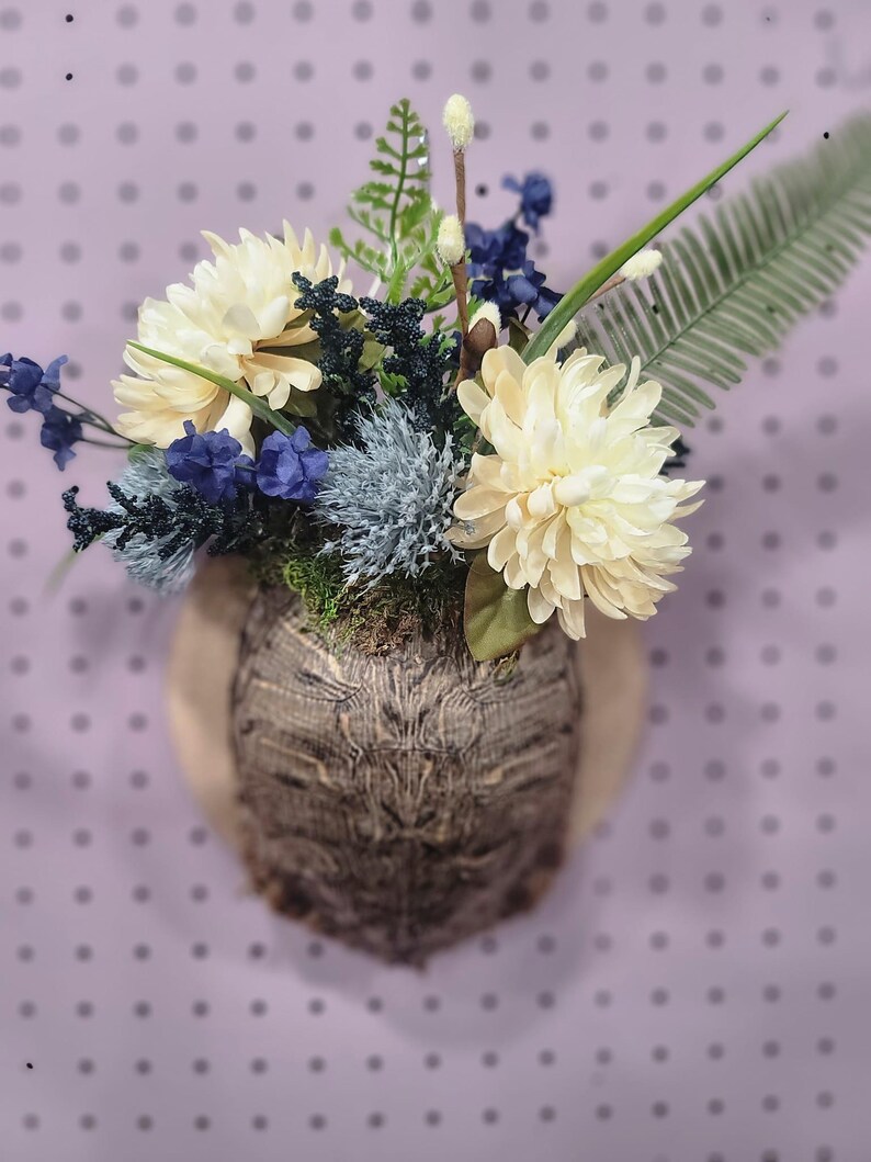 Turtle Shell Floral Wall Hanger - Etsy