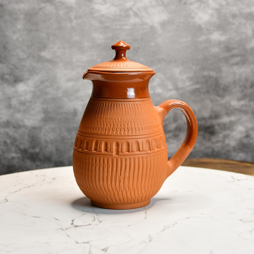 Handmade Brown Terracotta Jug – Rustic Home Decor Accent (16cm) - Etsy
