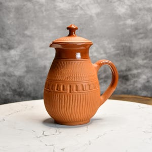 Handmade Brown Terracotta Jug – Rustic Home Decor Accent (16cm) - Etsy