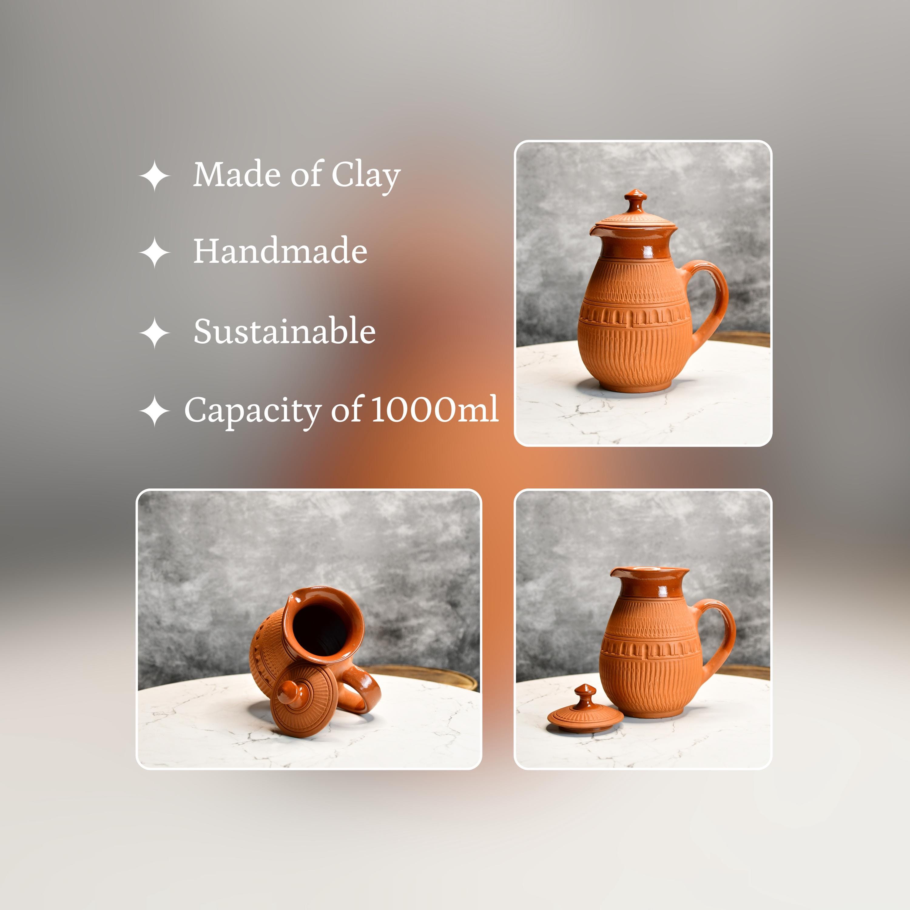 Handmade Brown Terracotta Jug – Rustic Home Decor Accent (16cm) - Etsy