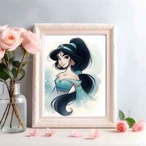 Princess Jasmine Digital Art Print - Etsy