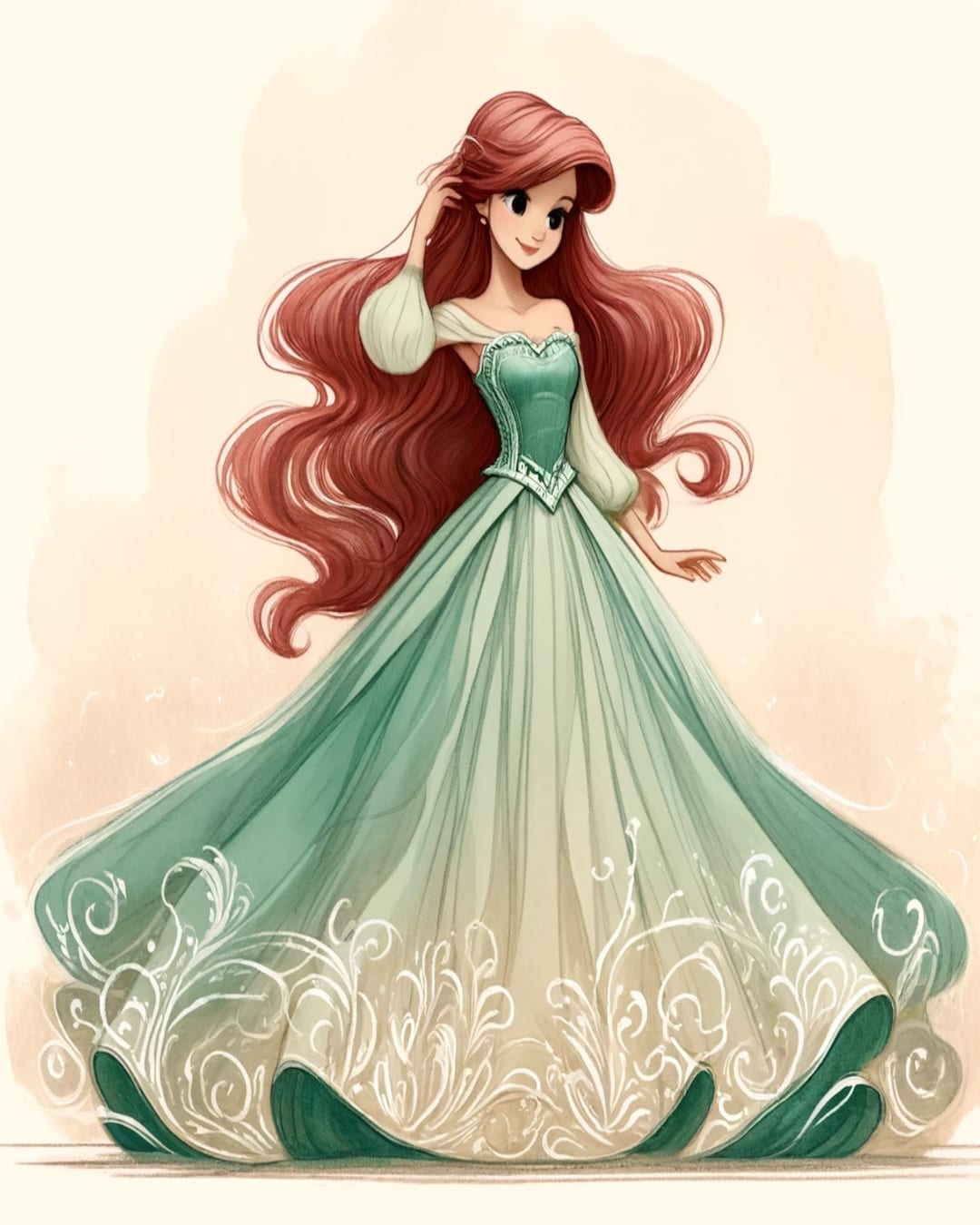 Ariel Digital Art Print - Etsy